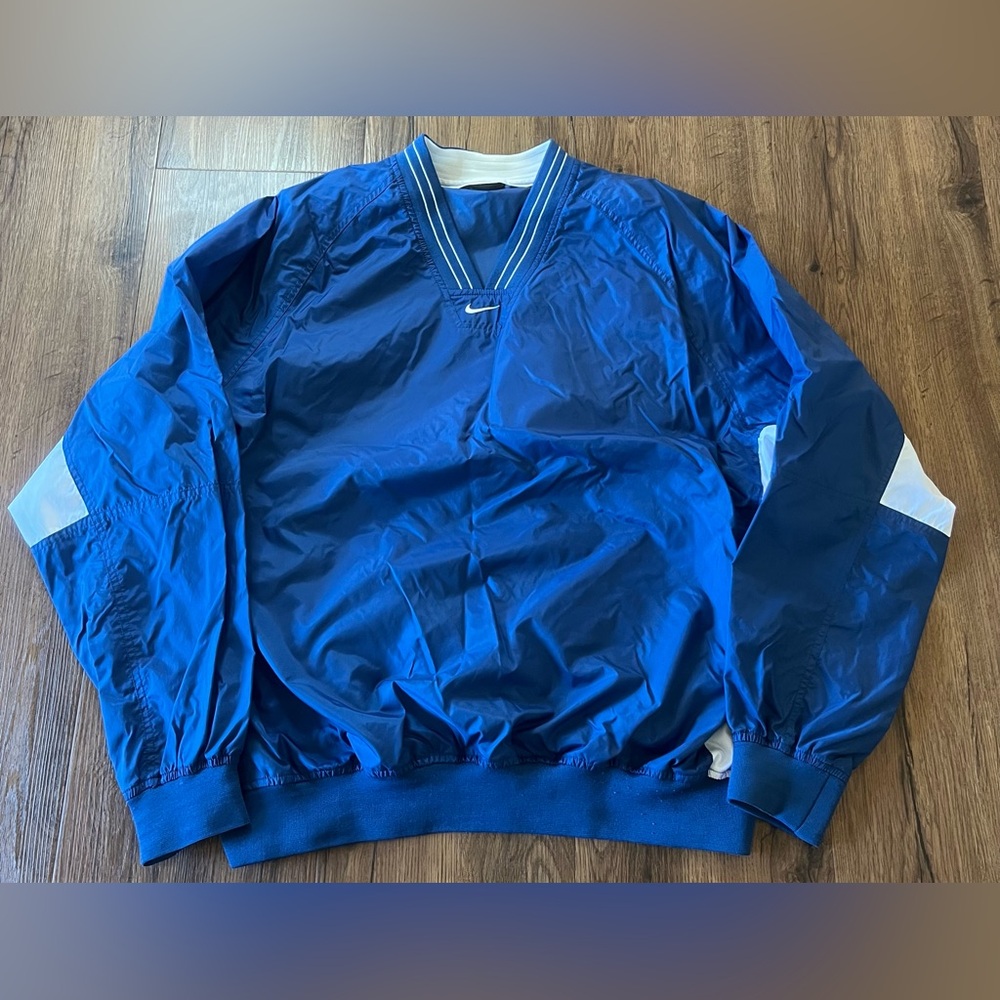 Nike V Neck Center Swoosh Windbreaker - Gem